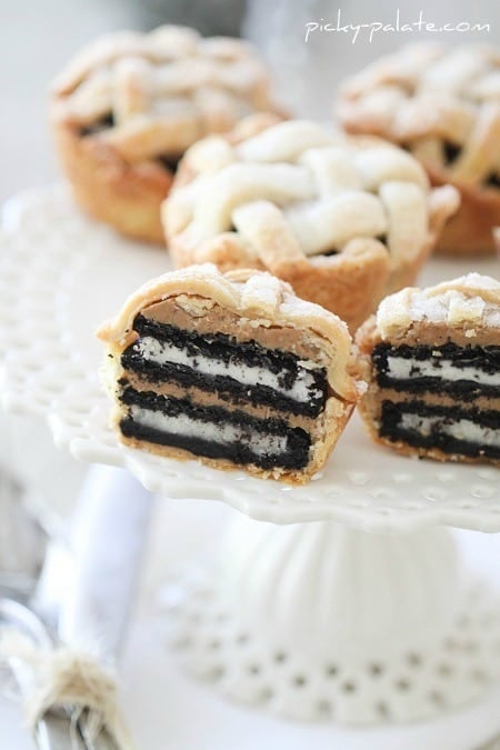 Mini Oreo & Peanut Butter Lattice Pies | The Best Mini Pies Recipe Ever