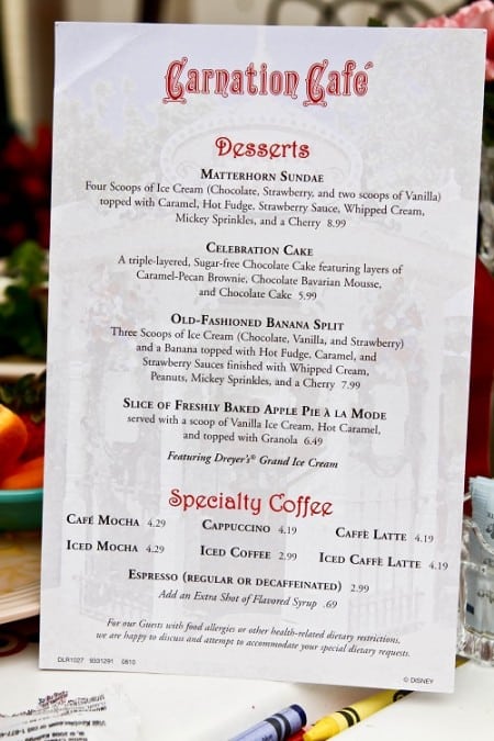 Disneyland's Carnation Cafe