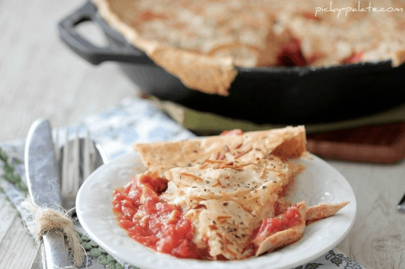Chicken Parmesan Skillet Pot Pie | The Best Chicken Pot Pie Recipe