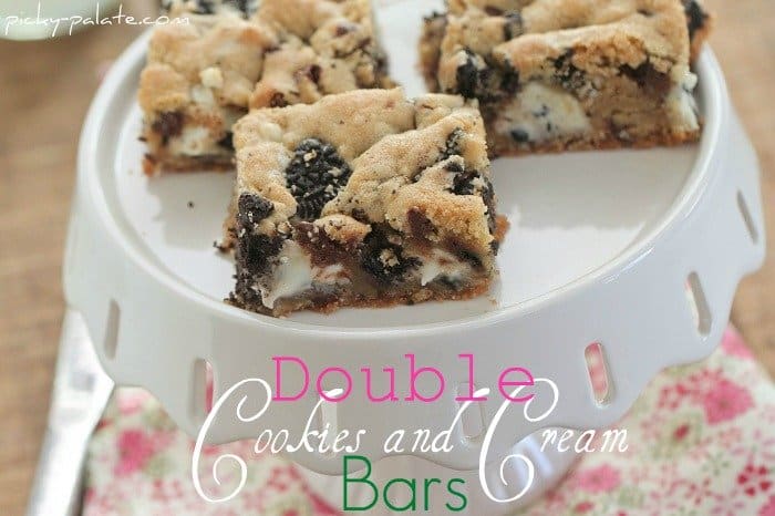 Double Cookies and Cream Bars | Oreo Cookie Bars Recipe