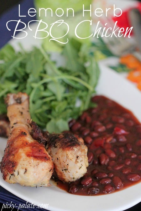 Lemon Herb BBQ Chicken with Sweet Mesquite Beans | Chicken Dinner