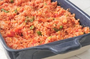 Swiss N' Chicken Rice Bake - Picky Palate - Baked Chicken and Rice!