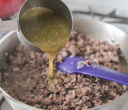 5 Ingredient Salsa Verde Beef Tacos | The Best Ground Beef Taco Recipe