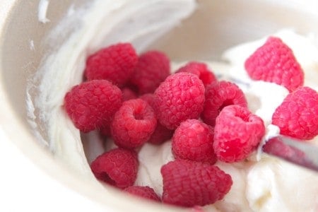 Raspberry and Cream Swirled Pumpkin Muffins - Picky Palate