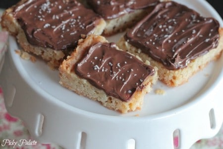 Salted Nutella Shortbread Bars | The Best Shortbread Recipe