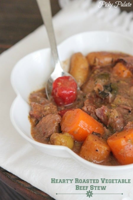 Hearty Roasted Vegetable Beef Stew | Slow Cooker Stew Recipe