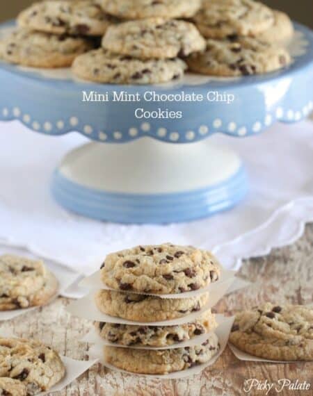 Mini Mint Chocolate Chip Cookies | Easy Chocolate Chip Cookie Recipe