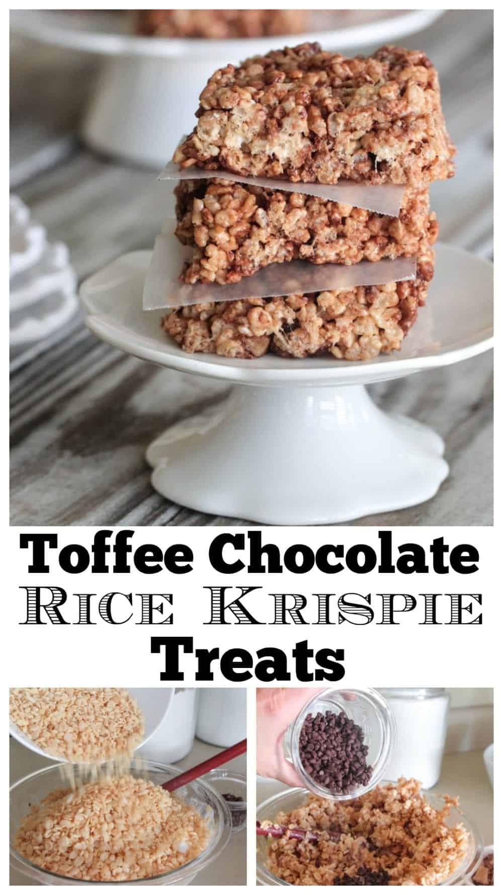 Toffee Chocolate Rice Krispie Treats Recipe - Picky Palate