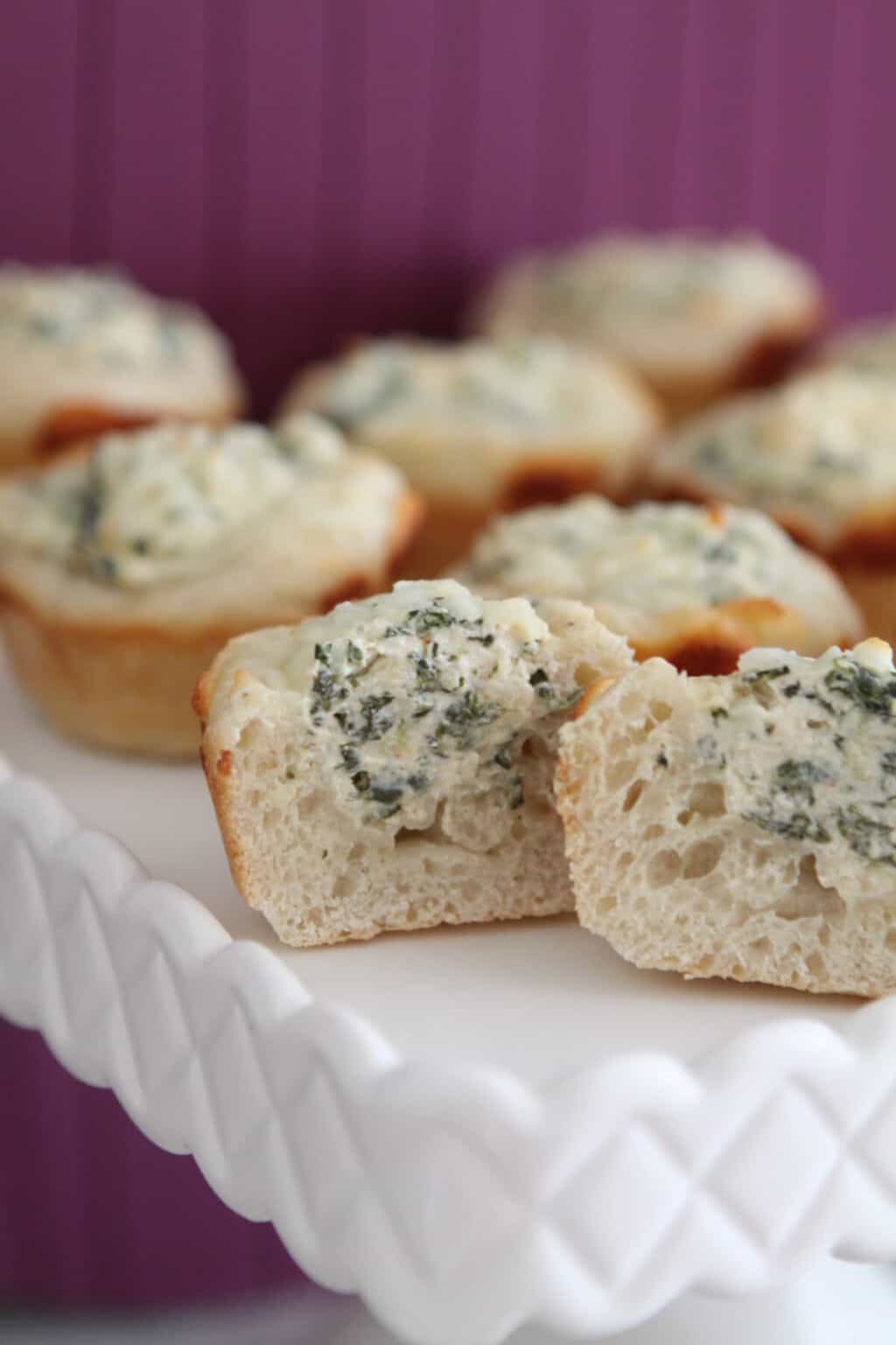 Spinach Dip Mini Bread Bowls - The BEST Spinach Dip Recipe!
