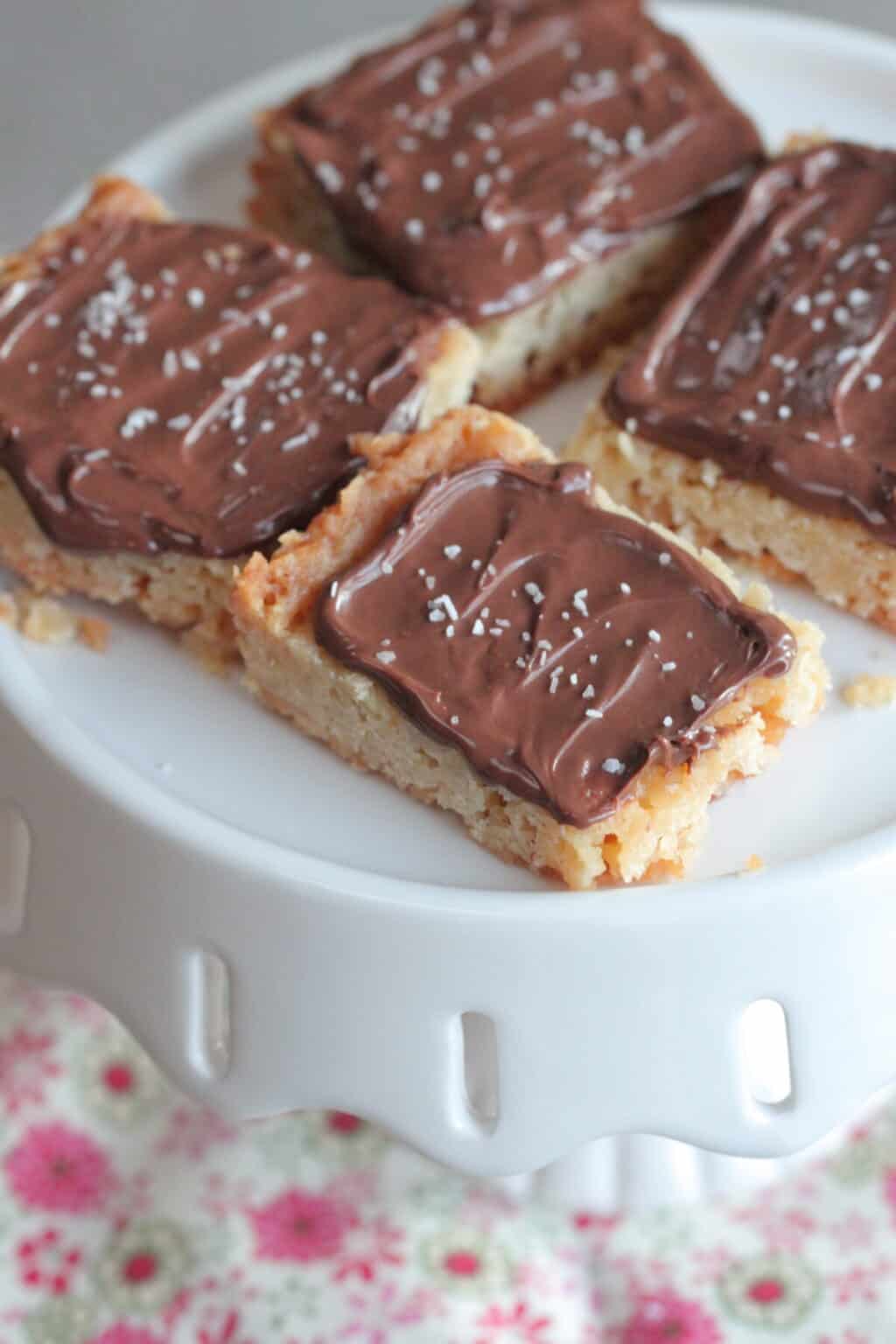 Salted Nutella Shortbread Bars | The Best Shortbread Recipe