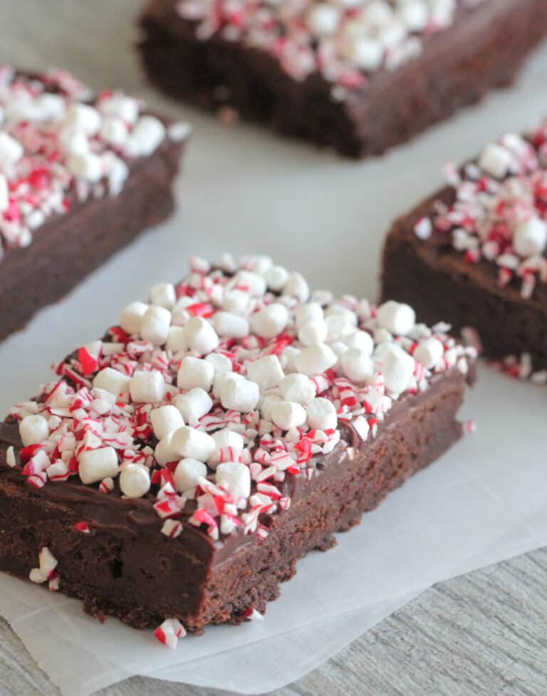Chocolate Marshmallow Peppermint Bars | Christmas Brownies!!