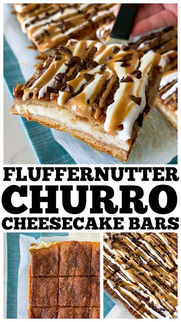 Fluffernutter Churro Cheesecake Bars - aka Sopapilla Cheesecake Bars