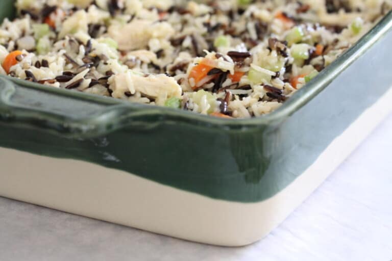 Cheesy Chicken and Wild Rice Casserole - Picky Palate