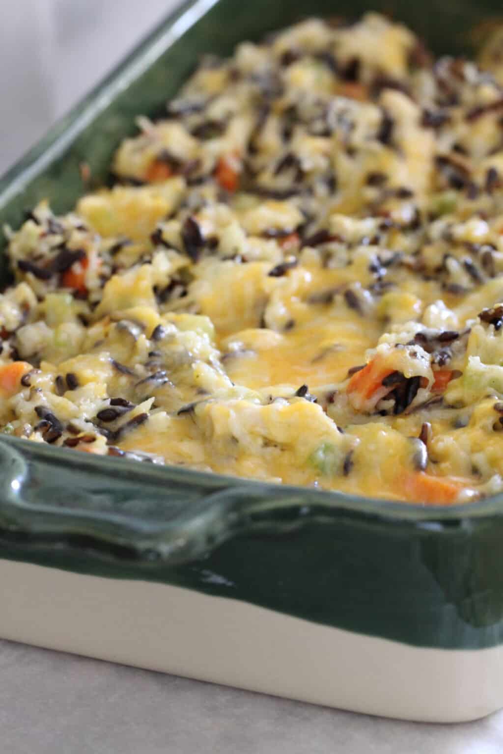 Cheesy Chicken and Wild Rice Casserole - Picky Palate