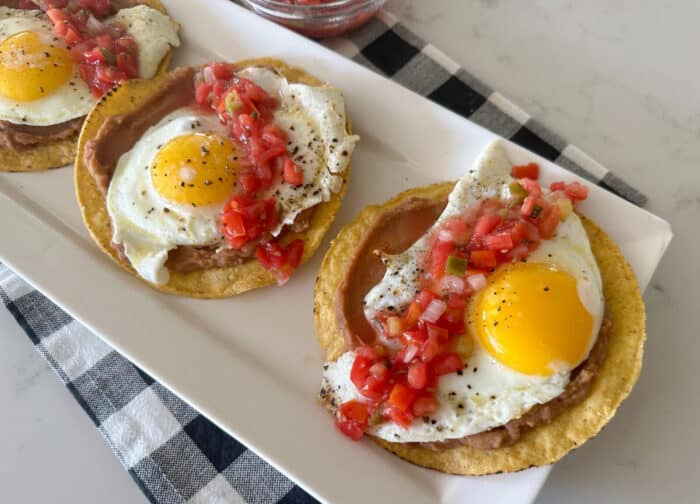 Easy Breakfast Tostada Recipe - Picky Palate